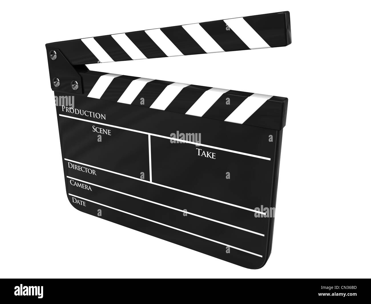 Clapboard (clapperboard) isolated Stock Photo - Alamy