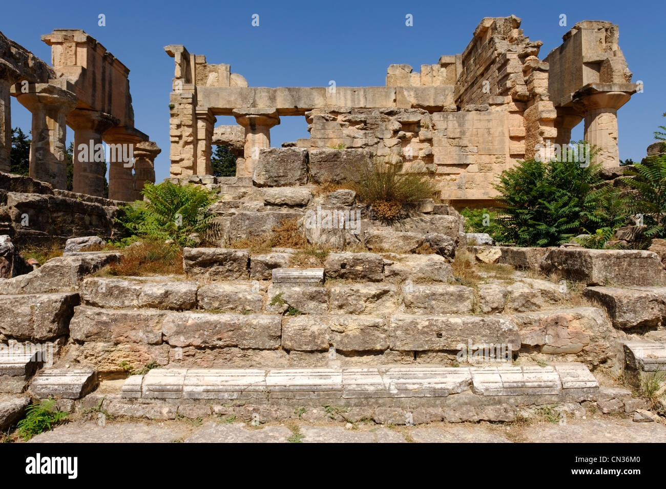 Cyrene. Libya. Image of the interior Temple of Zeus and the platform ...