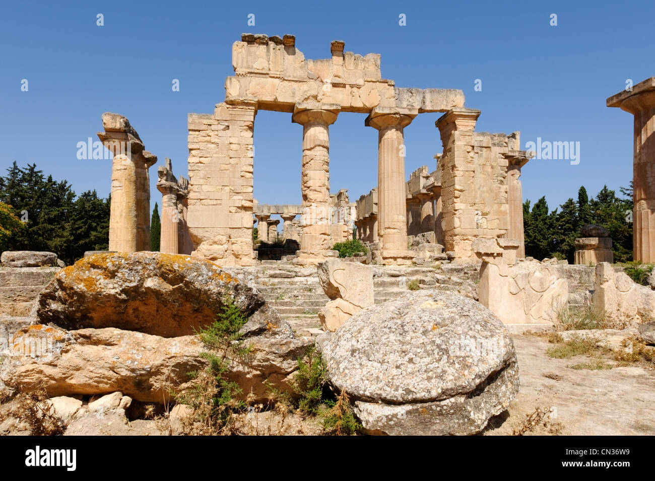 Cyrene. Libya. Image of the front of Temple of Zeus which like most ...