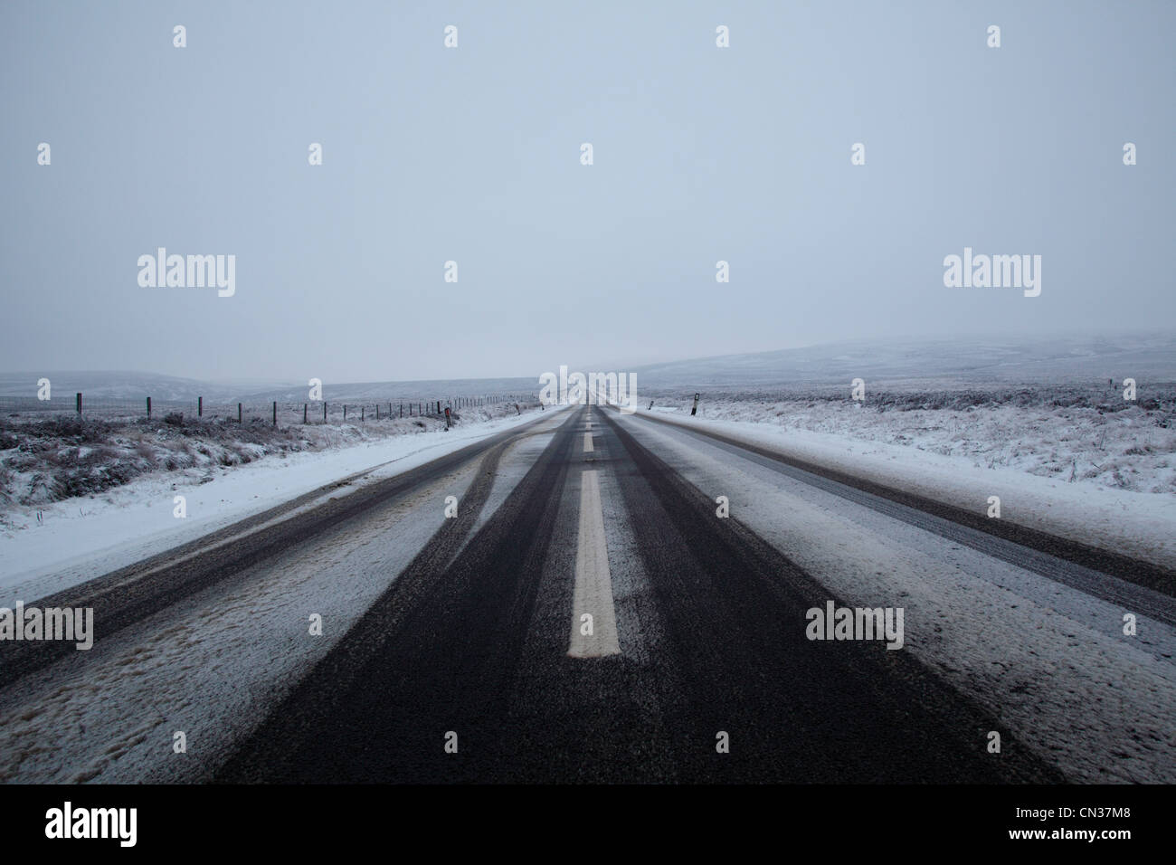 Road in winter Stock Photo - Alamy