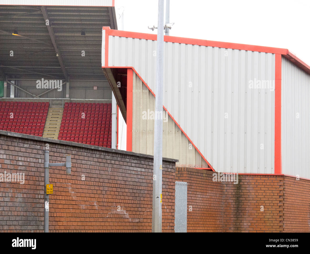 Crewe Alexandra football ground on Match Day Stock Photo - Alamy