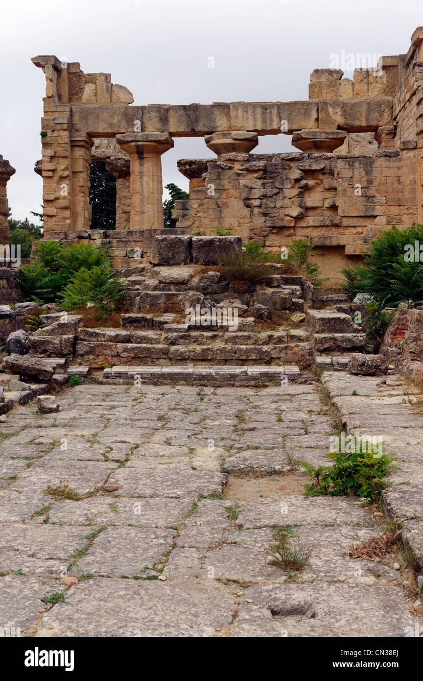 Cyrene. Libya. Image of the interior of the Temple of Zeus and the ...