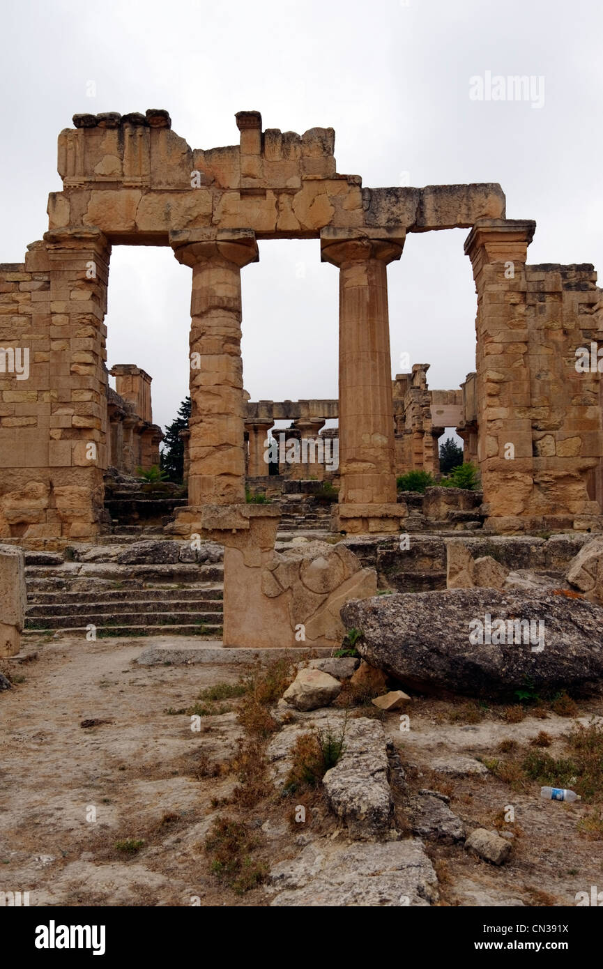 Cyrene. Libya. Image of the front of Temple of Zeus which like most ...