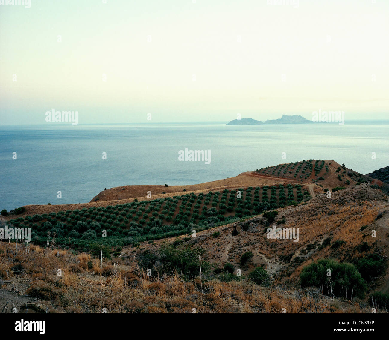 Islands of Paximadia seen from Crete, Greece Stock Photo - Alamy