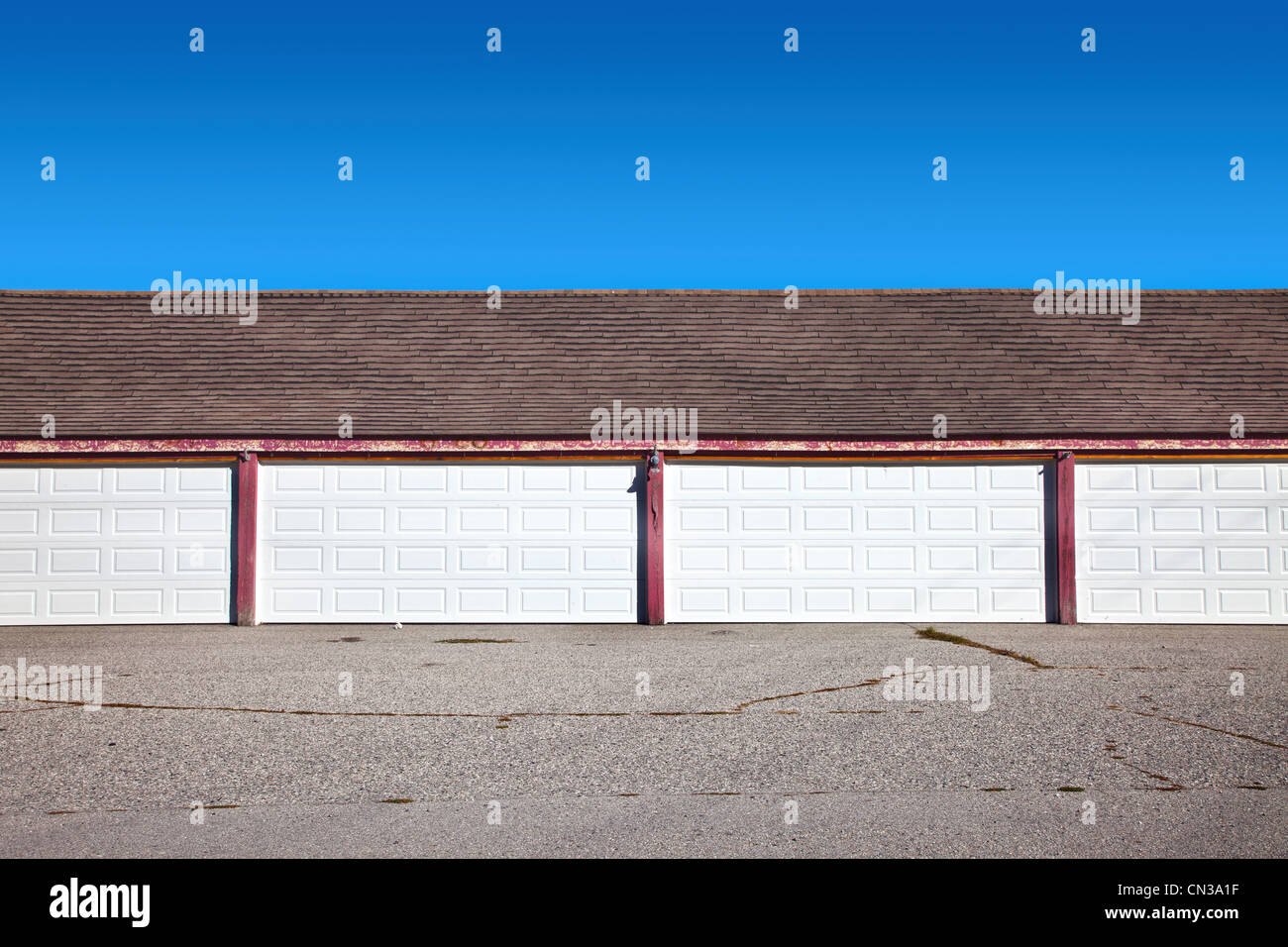 Row of garages Stock Photo - Alamy