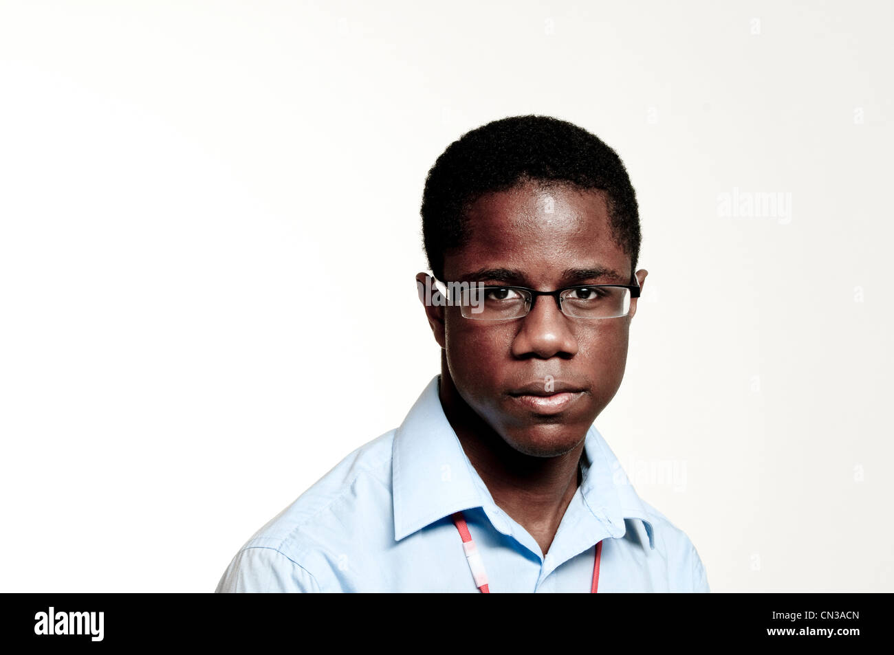 Black male wearing eyeglasses hi-res stock photography and images - Alamy