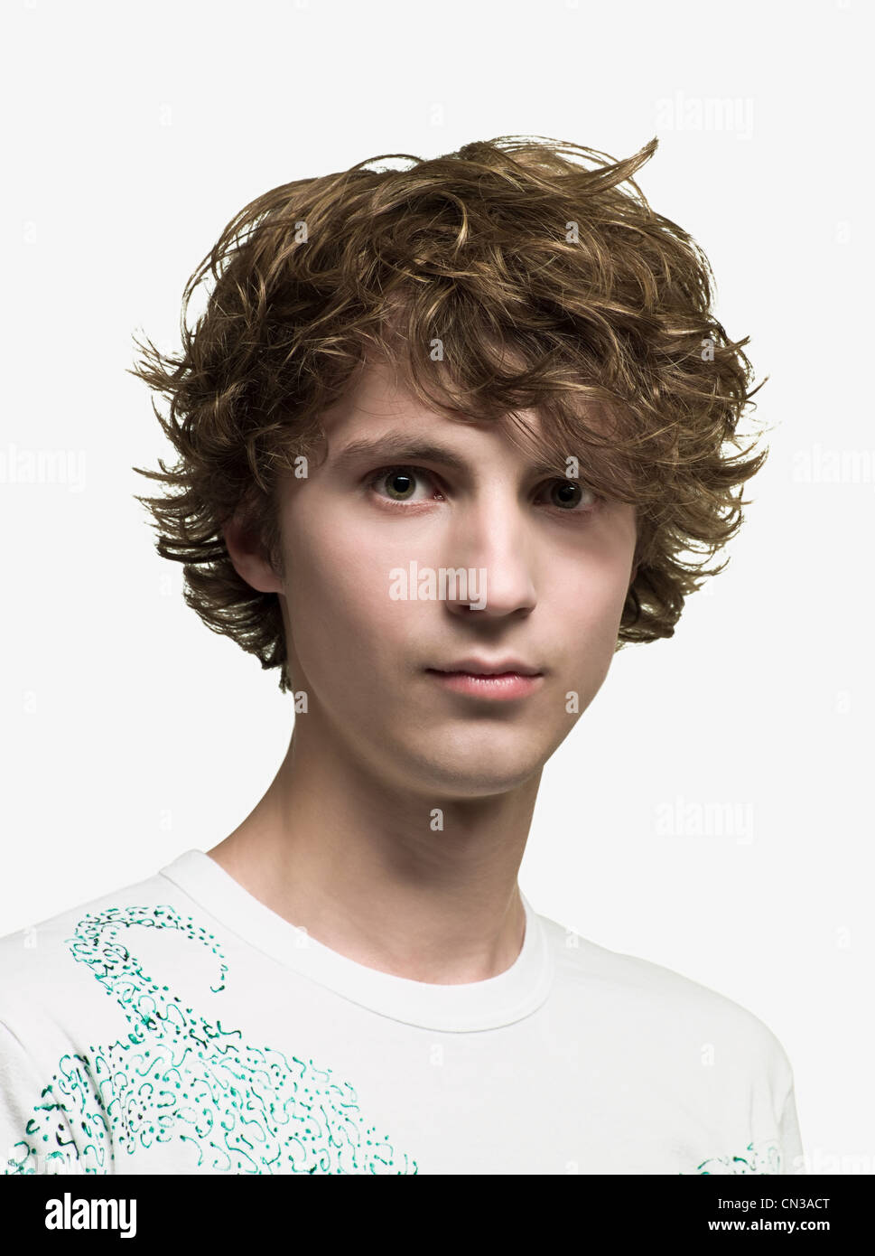 Man with messy hair, portrait Stock Photo - Alamy