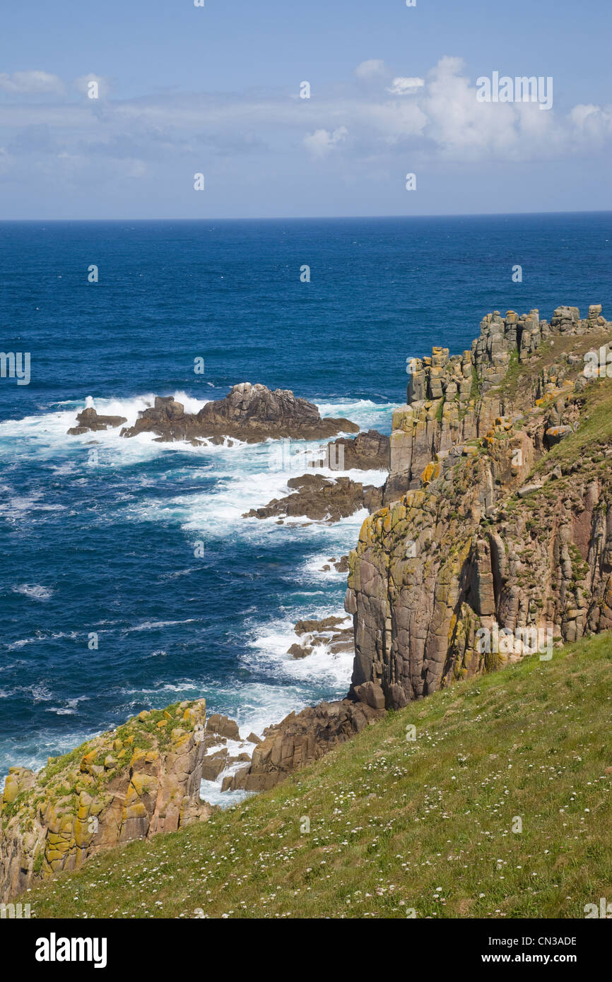 England, Cornwall, Cliffs at Lands End Stock Photo - Alamy