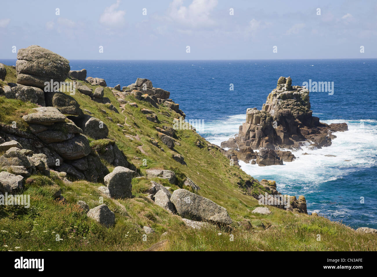 England, Cornwall, Cliffs at Lands End Stock Photo - Alamy