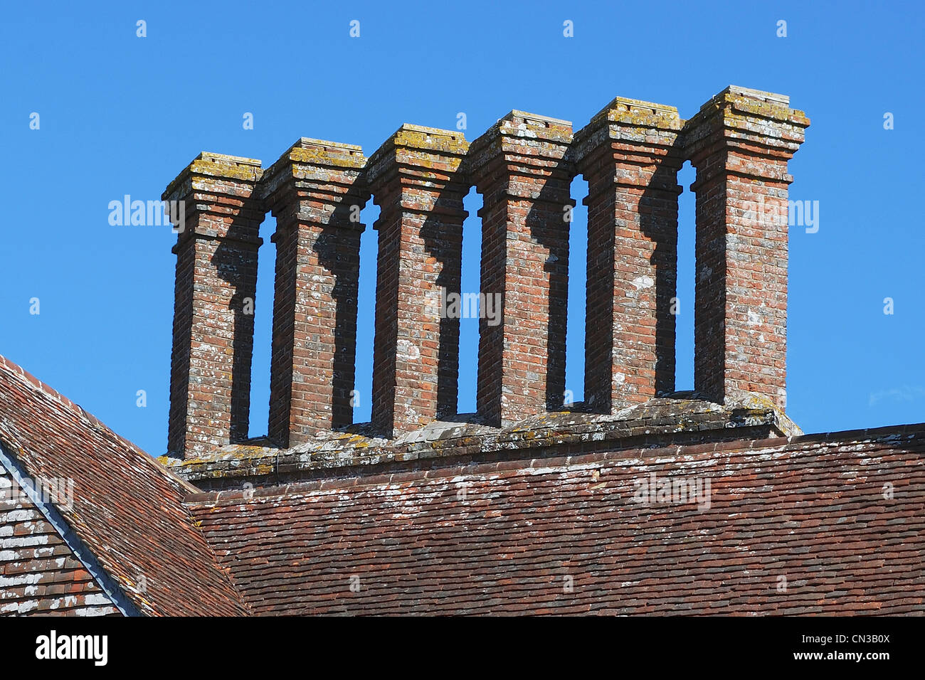 Six brick chimneys hi-res stock photography and images - Alamy