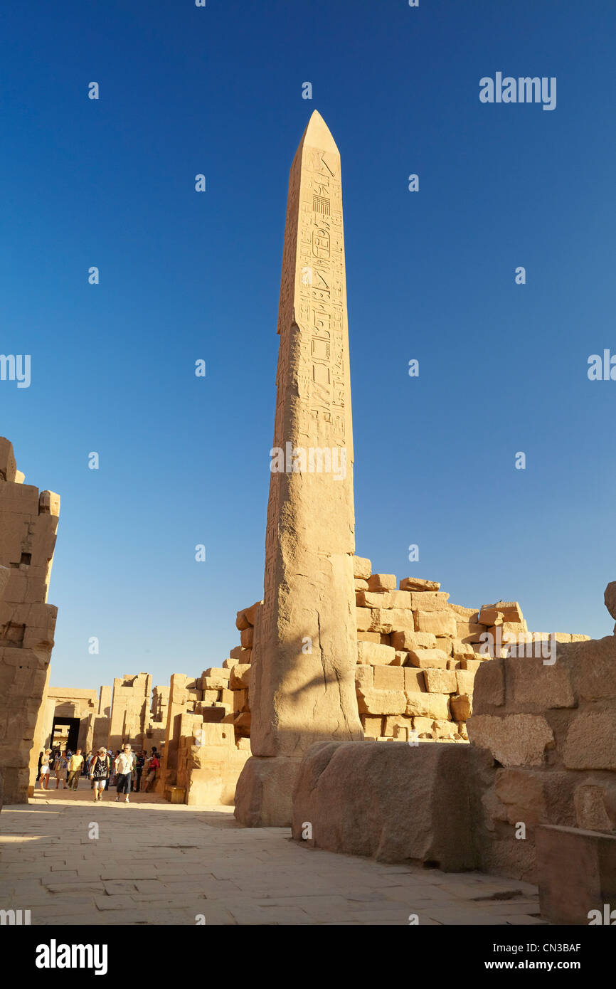 Egypt - obelisk in Karnak Temple Stock Photo - Alamy