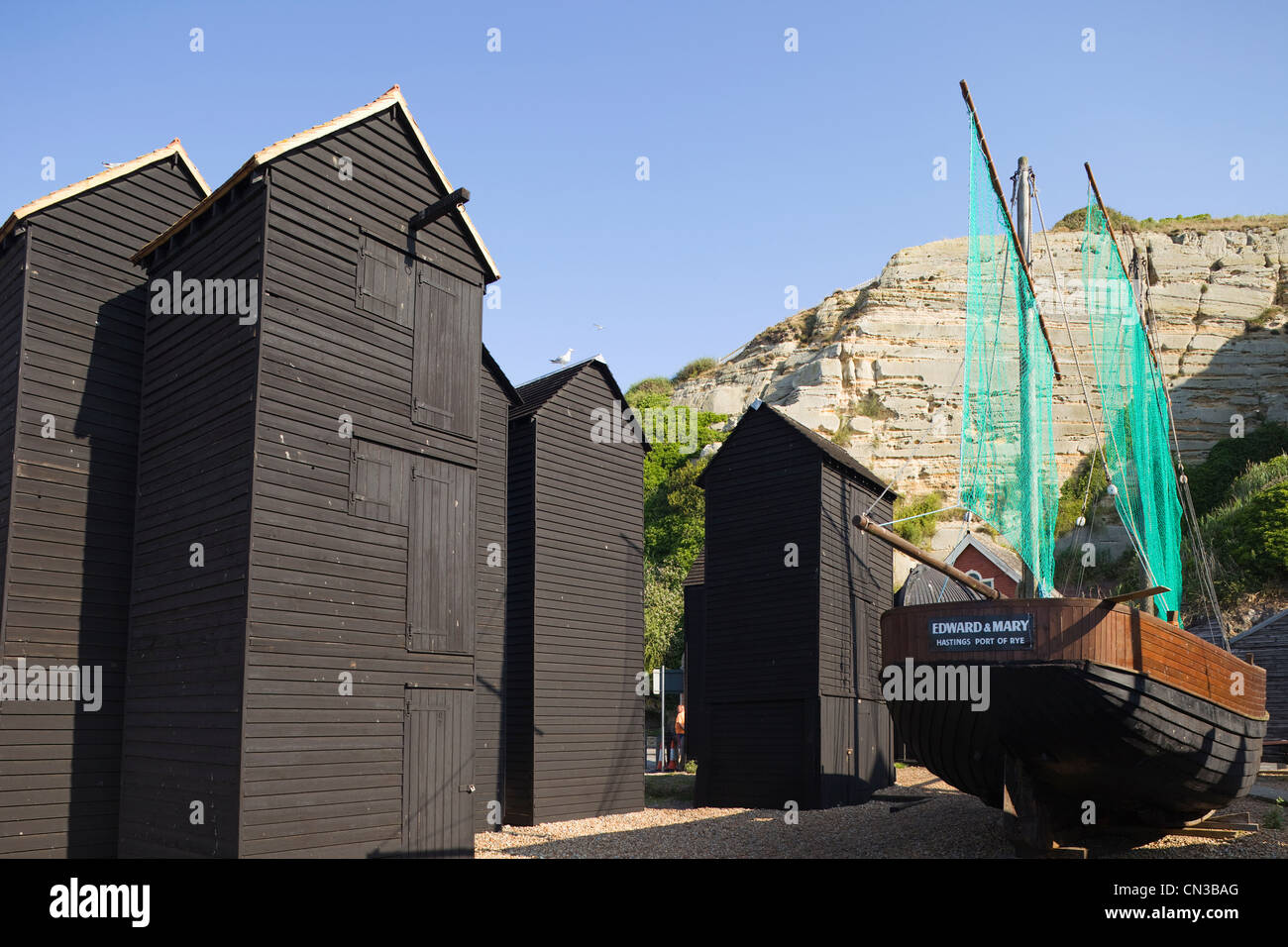 England, East Sussex, Hastings, Net Shops in Hastings Old Town Stock ...