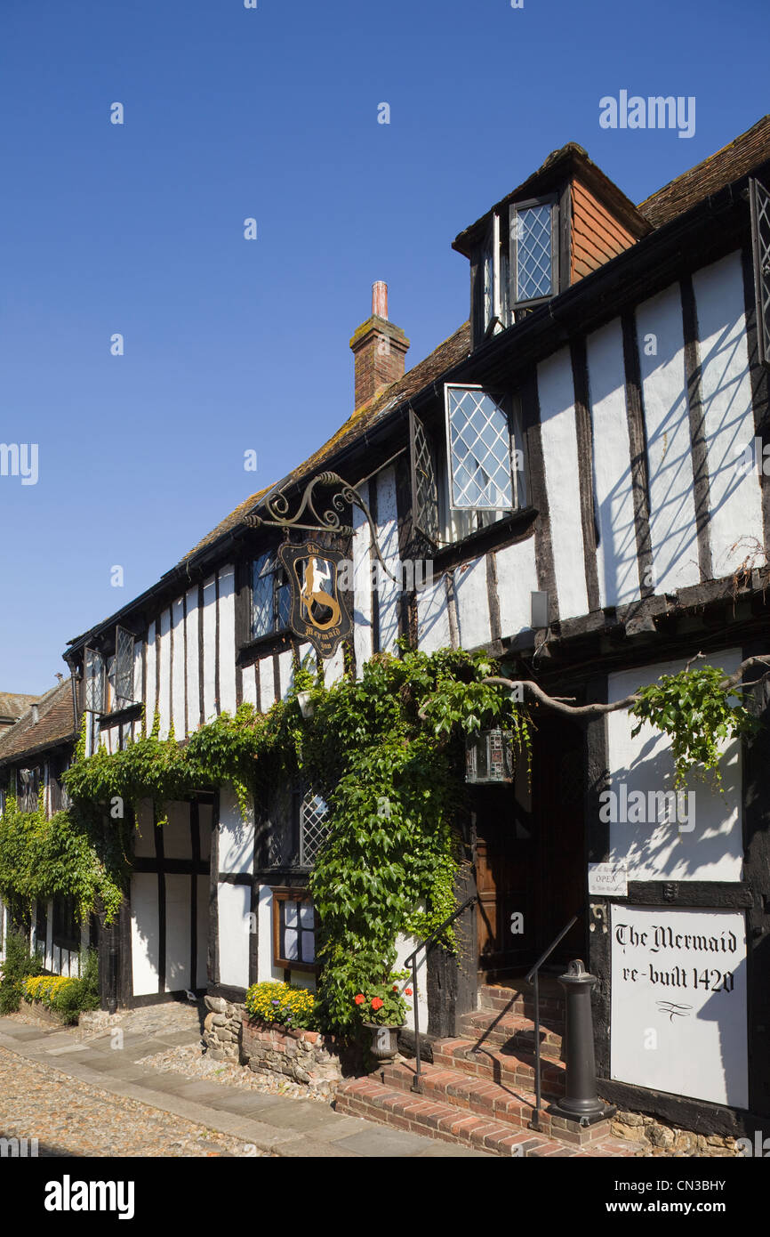 England, East Sussex, Rye, Mermaid Street, Mermaid Inn Stock Photo - Alamy