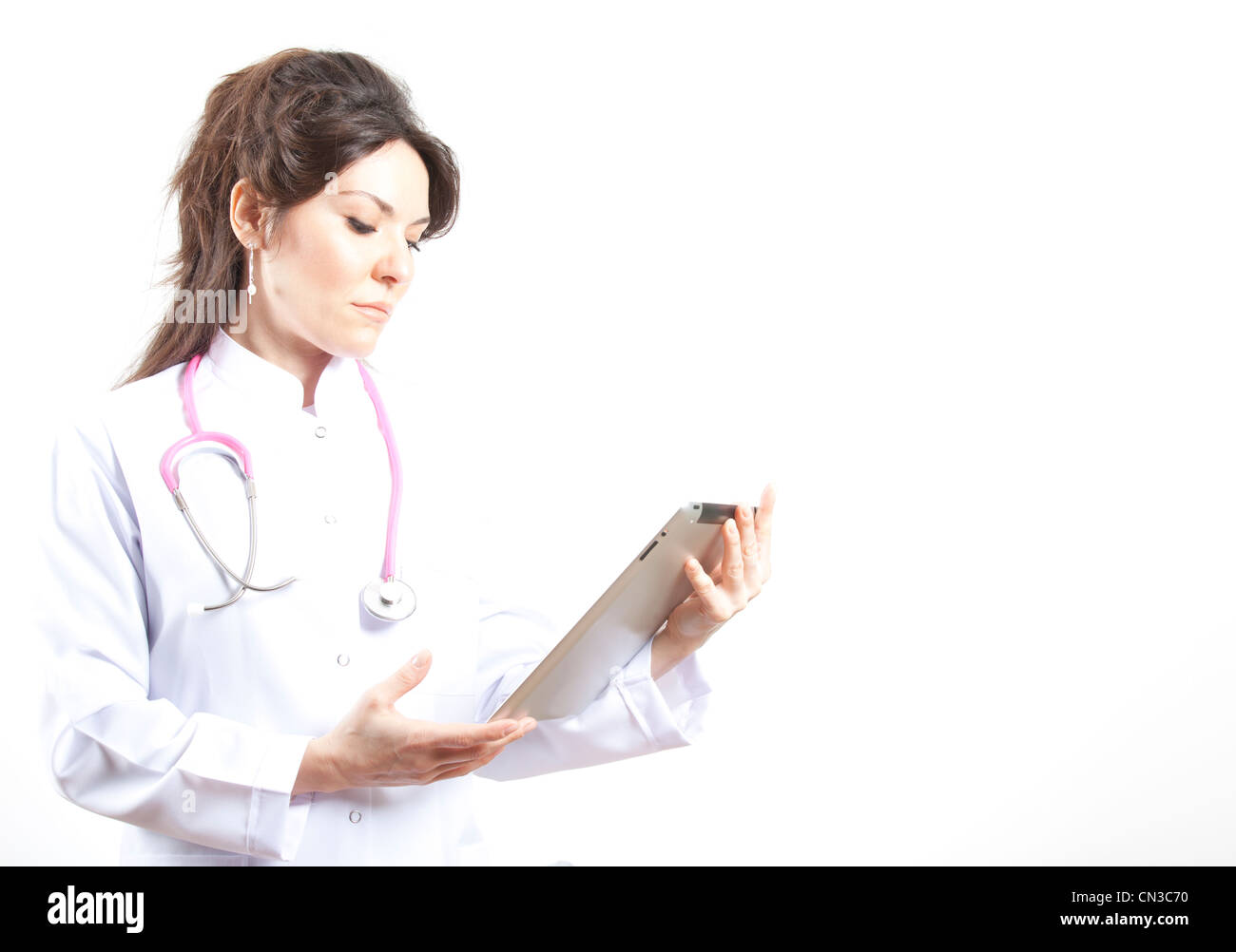 Medical tablet technology hand Cut Out Stock Images & Pictures - Alamy