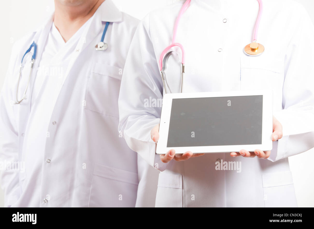 Medical doctors group. Isolated on white background Stock Photo - Alamy