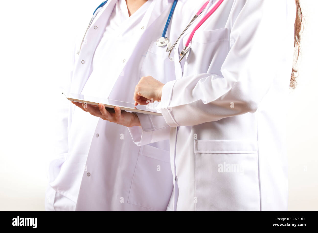 Medical doctors group. Isolated on white background Stock Photo - Alamy