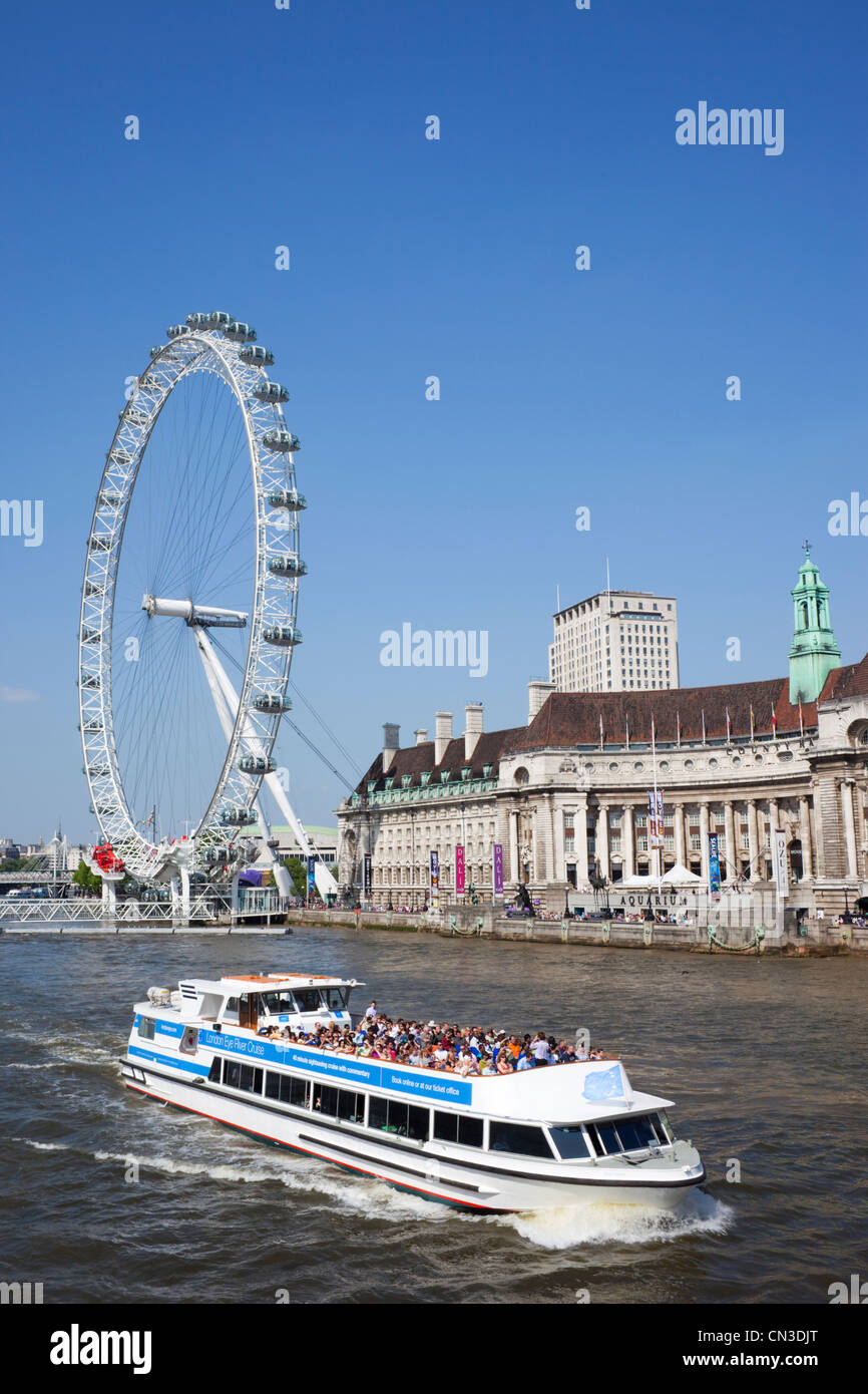 England, London, London Eye and River Thames Stock Photo - Alamy