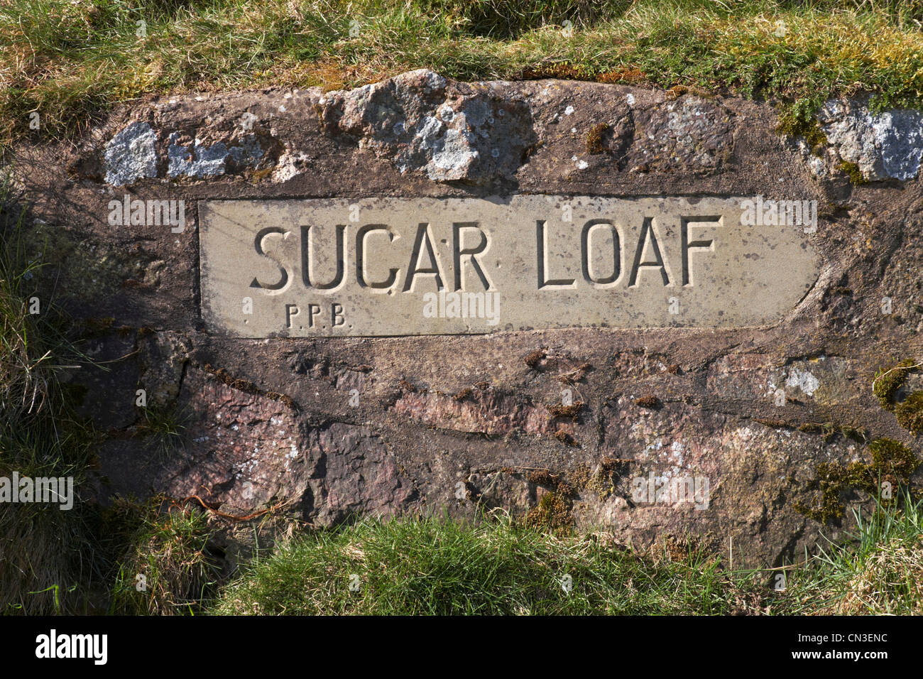 direction sign marker sign for Sugar Loaf in the Malvern Hills, Great ...
