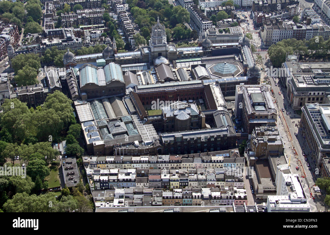 Aerial view of Princes Gate Mews at the back of the Victoria & Albert ...