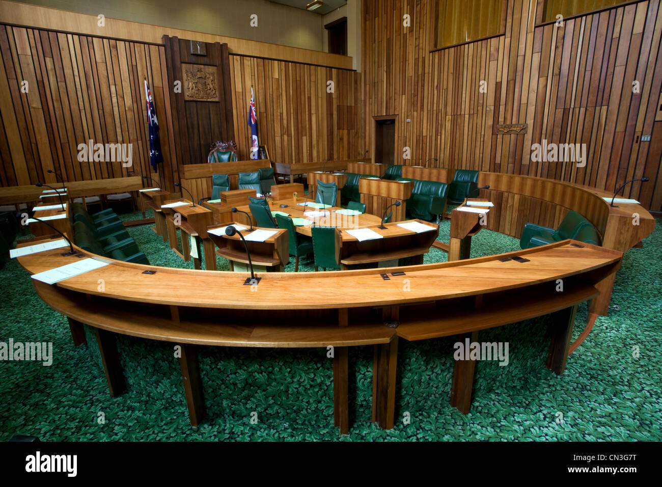 Australia, Tasmania, Hobart, Parliament house, council room Stock Photo ...