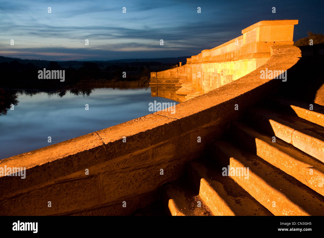 Australia, Tasmania, Ross, stone bridge over Macquarie River ,built by ...
