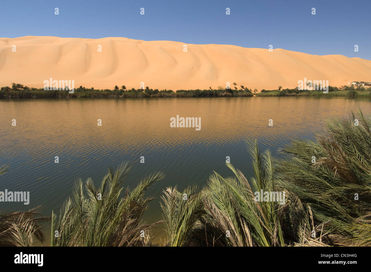 Libya, Fezzan, Sahara desert, Erg Awbari, Gabroun lake Stock Photo - Alamy