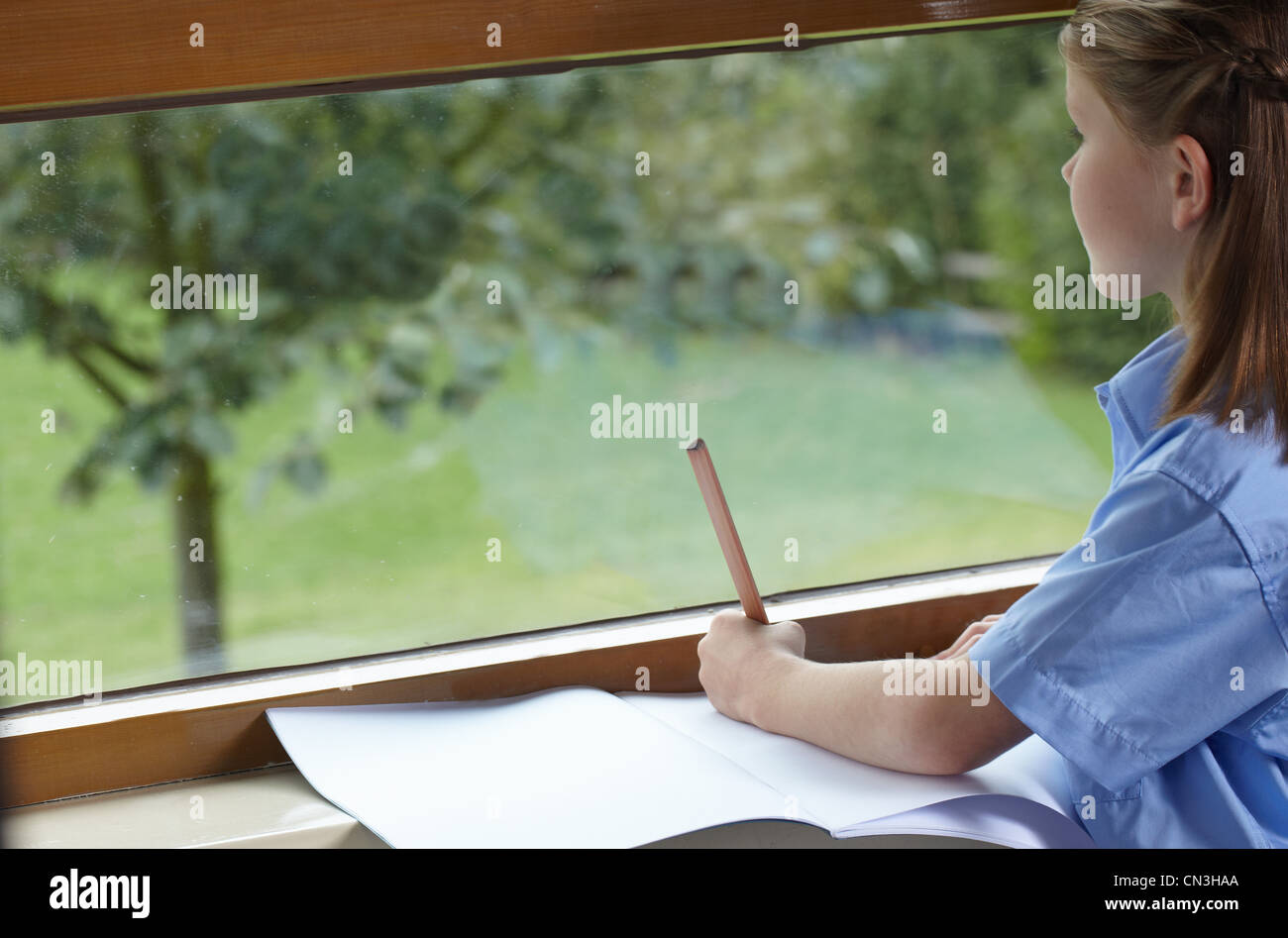 Looking Into A Classroom Window