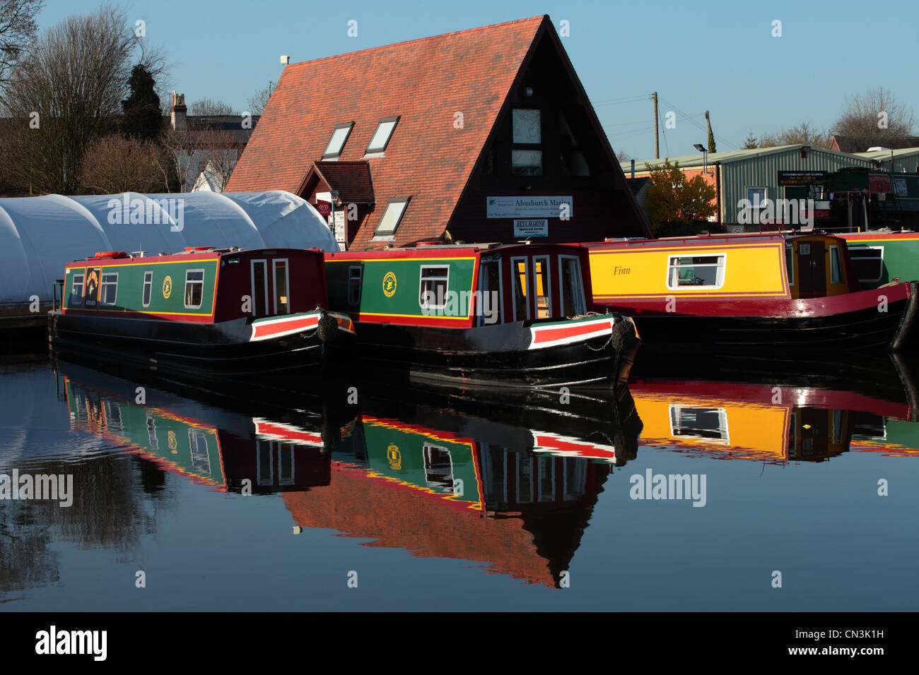 The Worcester Birmingham Canal near Alvechurch, Worcestershire Stock ...