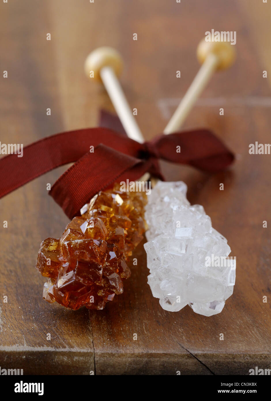 crystal sugar candy on a wooden stick Stock Photo - Alamy