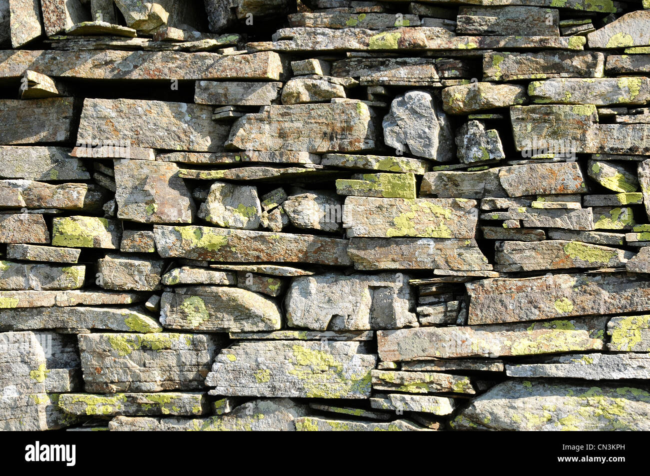 Dry stone wall,closeup Stock Photo - Alamy