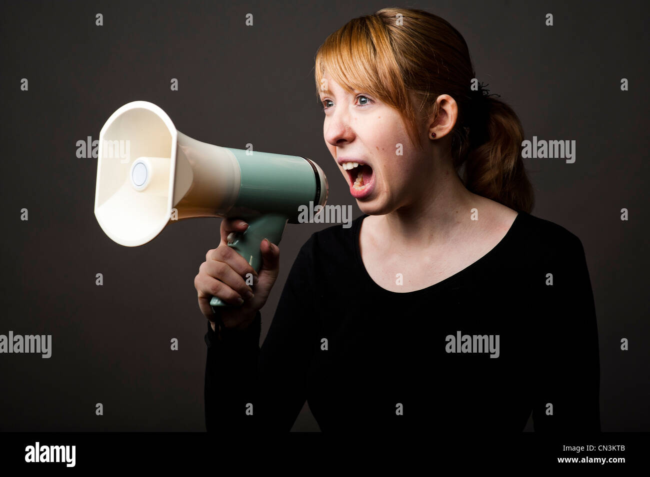 Megaphone head hi-res stock photography and images - Alamy