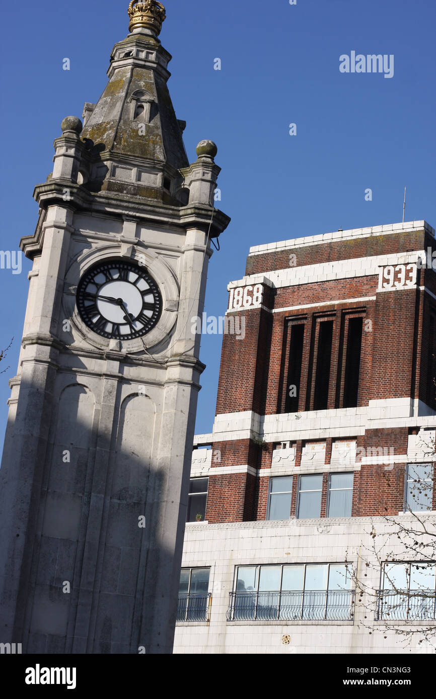 The clock tower in Lewisham, completed in 1900 to commemorate Queen ...