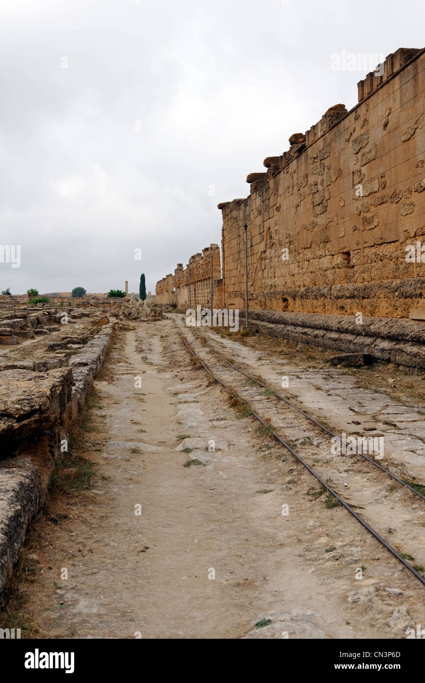 Cyrene. Libya. Lining the Sacred way for 130 metres are the remains of ...