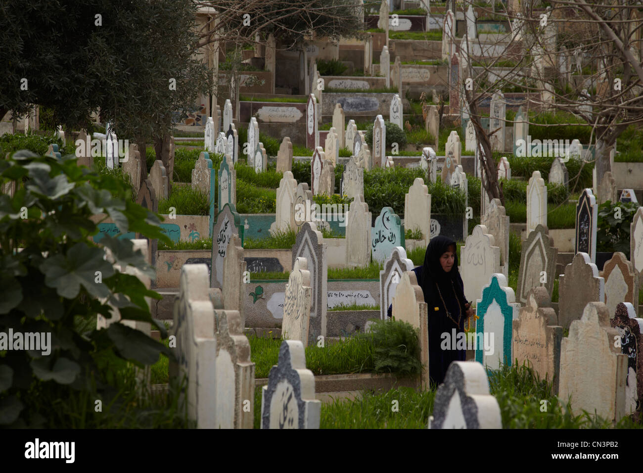 Graveyard, Suleimaniya Iraqi Kurdistan Stock Photo - Alamy