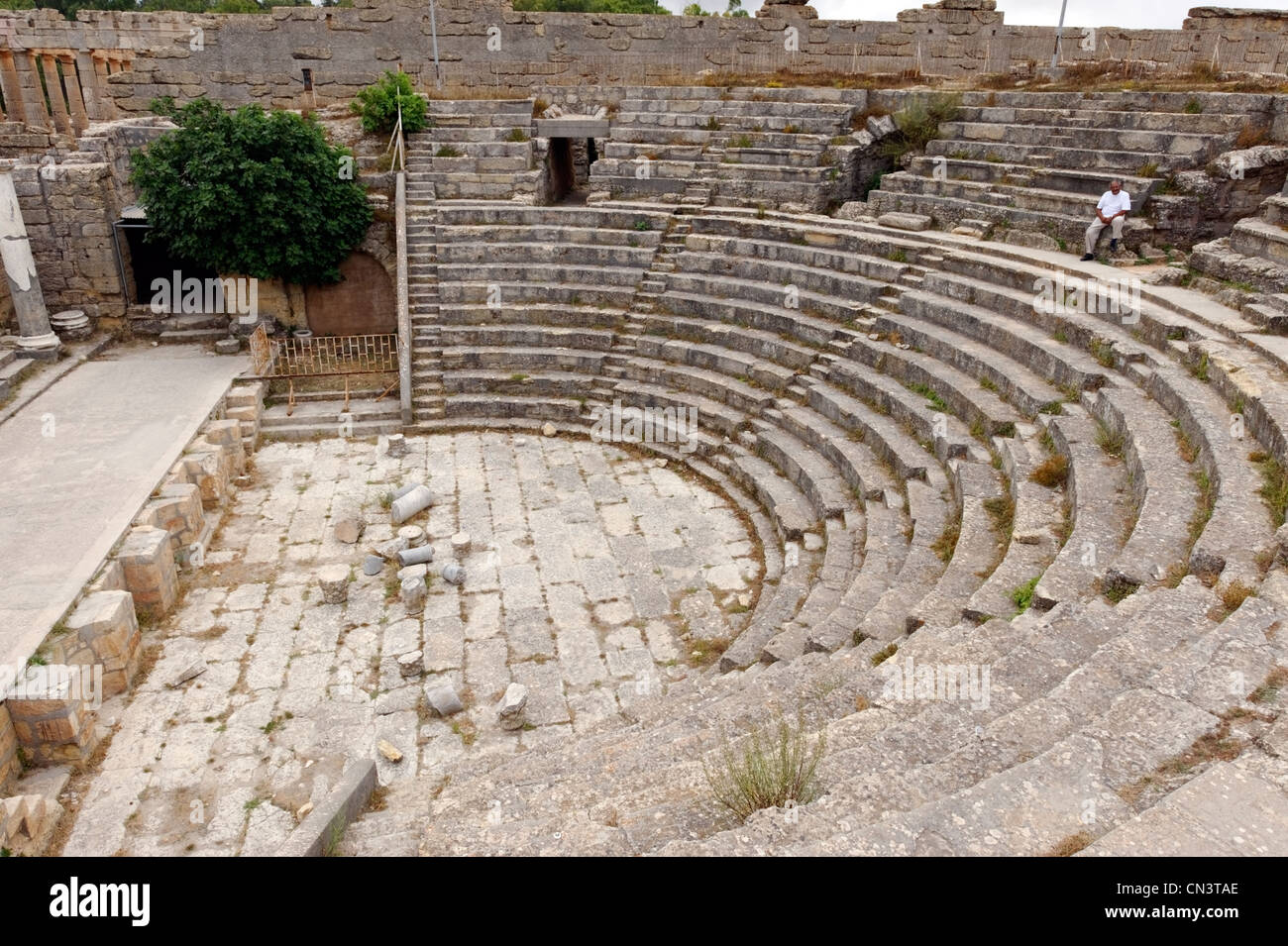 Cyrene. Libya. View of Odeon or Theatre which lies outside the west ...