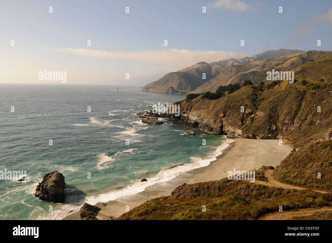 Pacific coast highway beach and surf Stock Photo - Alamy