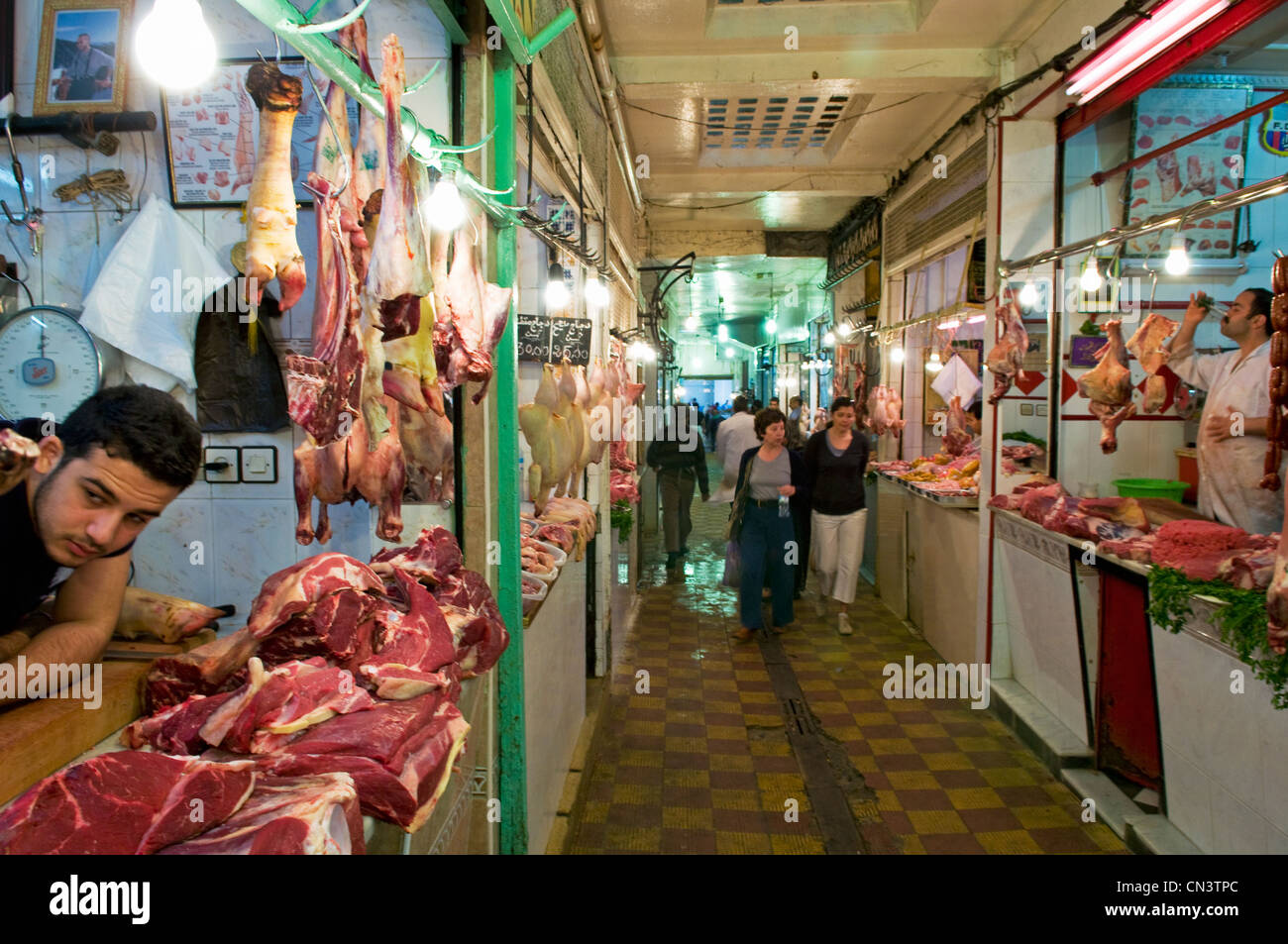 Morocco, Tangier Tetouan Region, Tangier, market at the Grand Socco ...