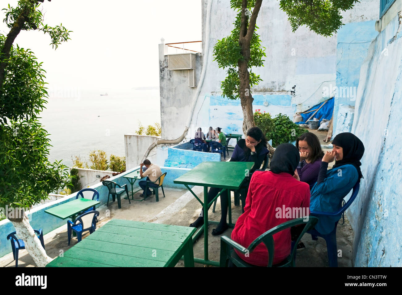 Tangier cafe hafa hi-res stock photography and images - Alamy