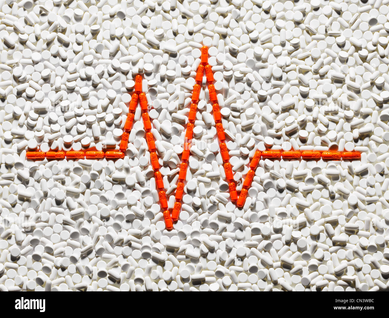 Pulse trace made up orange hi-res stock photography and images - Alamy