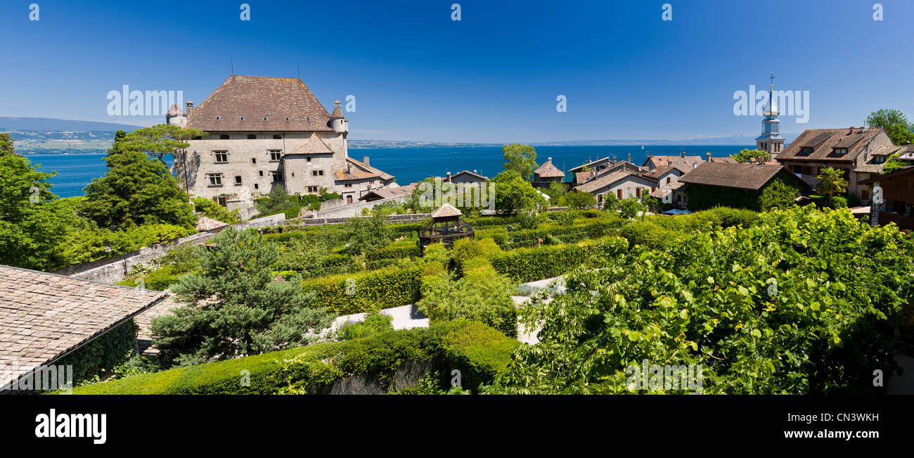 France, Haute Savoie, Yvoire, Leman Lake, labelled Les Plus Beaux ...