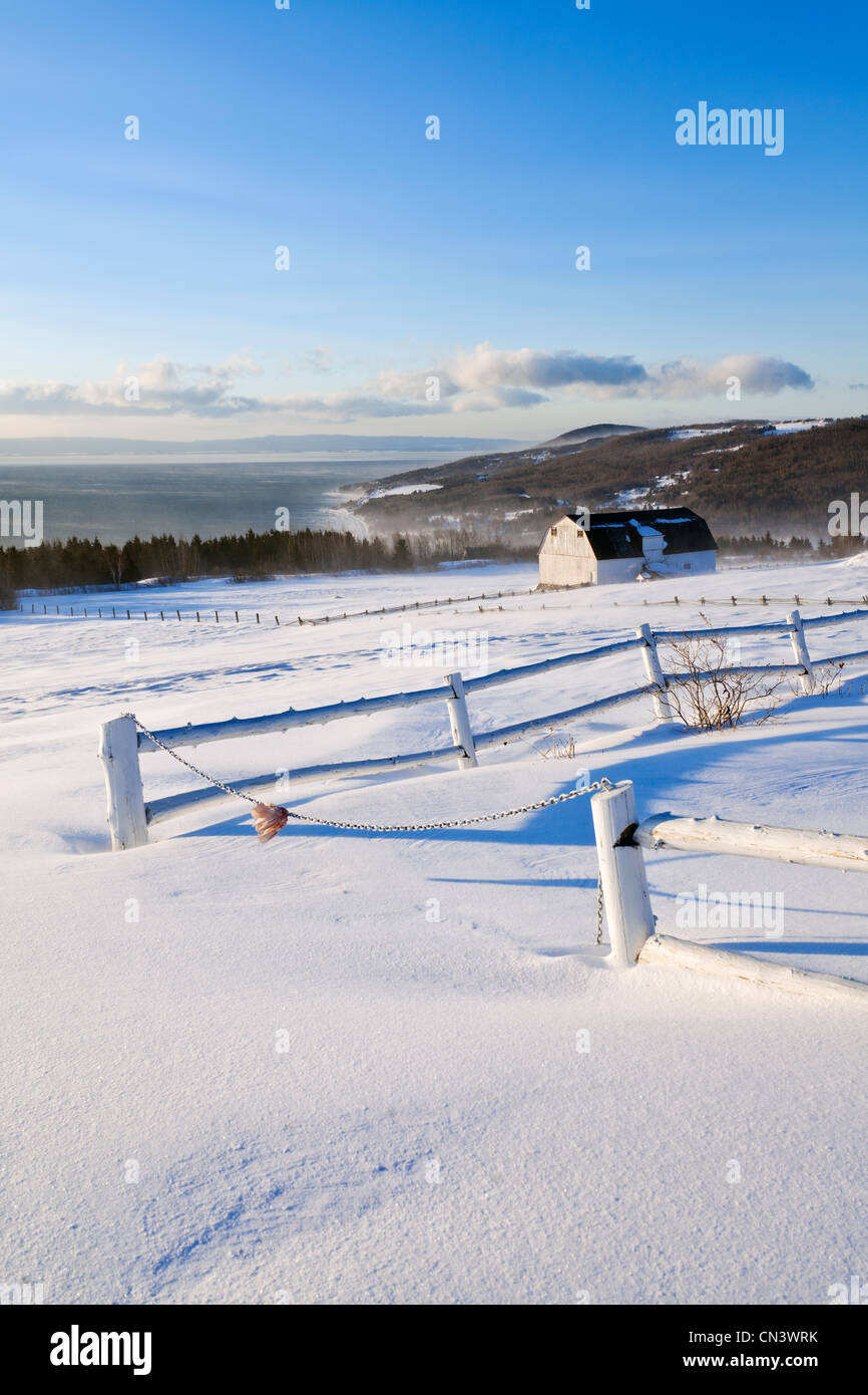 Canada, Quebec province, Charlevoix, St Irenee, the St Lawrence River ...