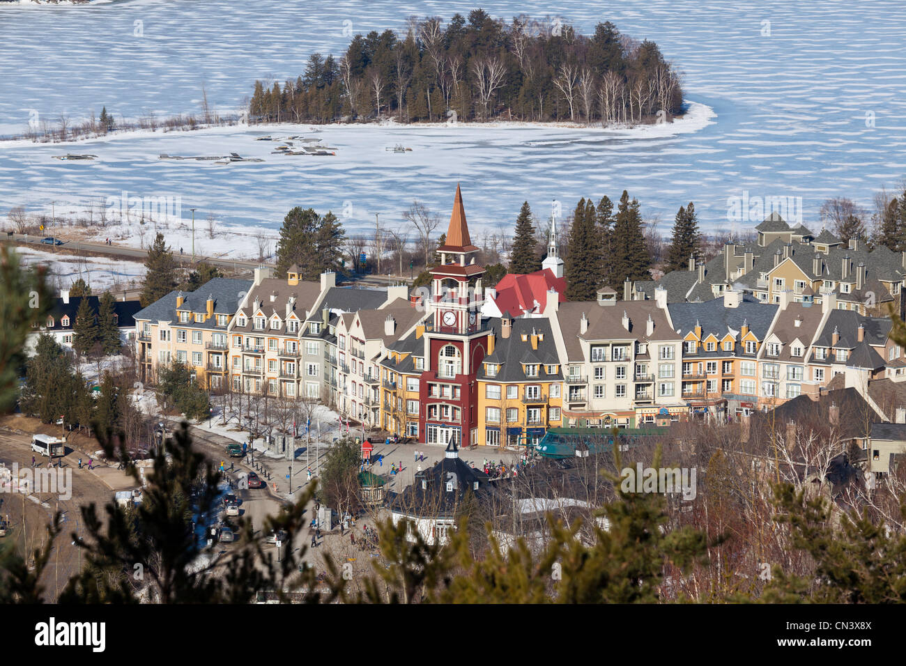 Canada, Quebec province, Laurentians region, Mont Tremblant, ski resort ...