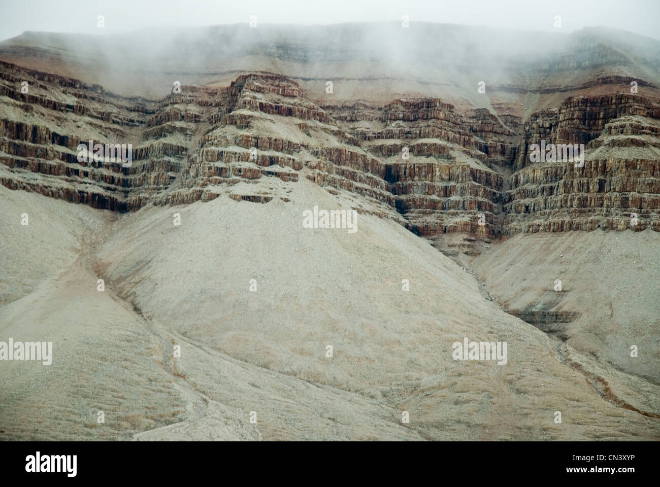 Rock formation on Bylot Island, Sirmilik National Park, Nunavut, Canada ...