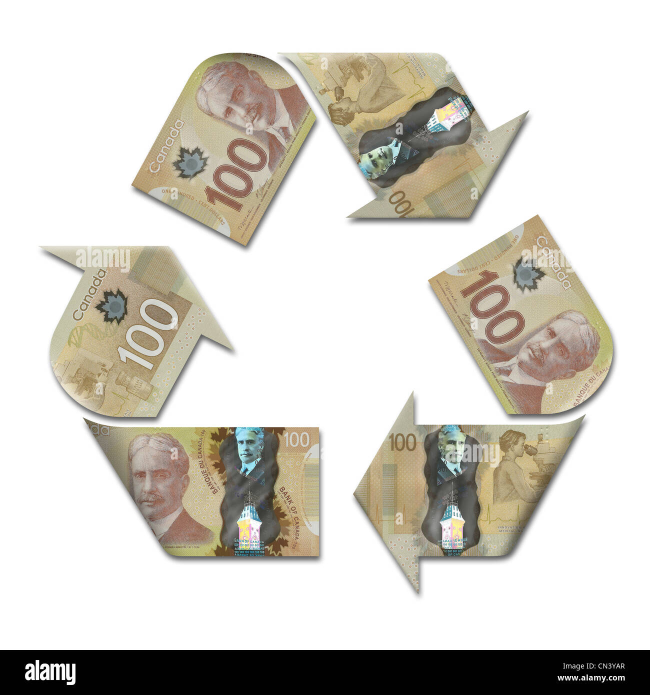 Recycle symbol dollar sign 3d hi-res stock photography and images - Alamy