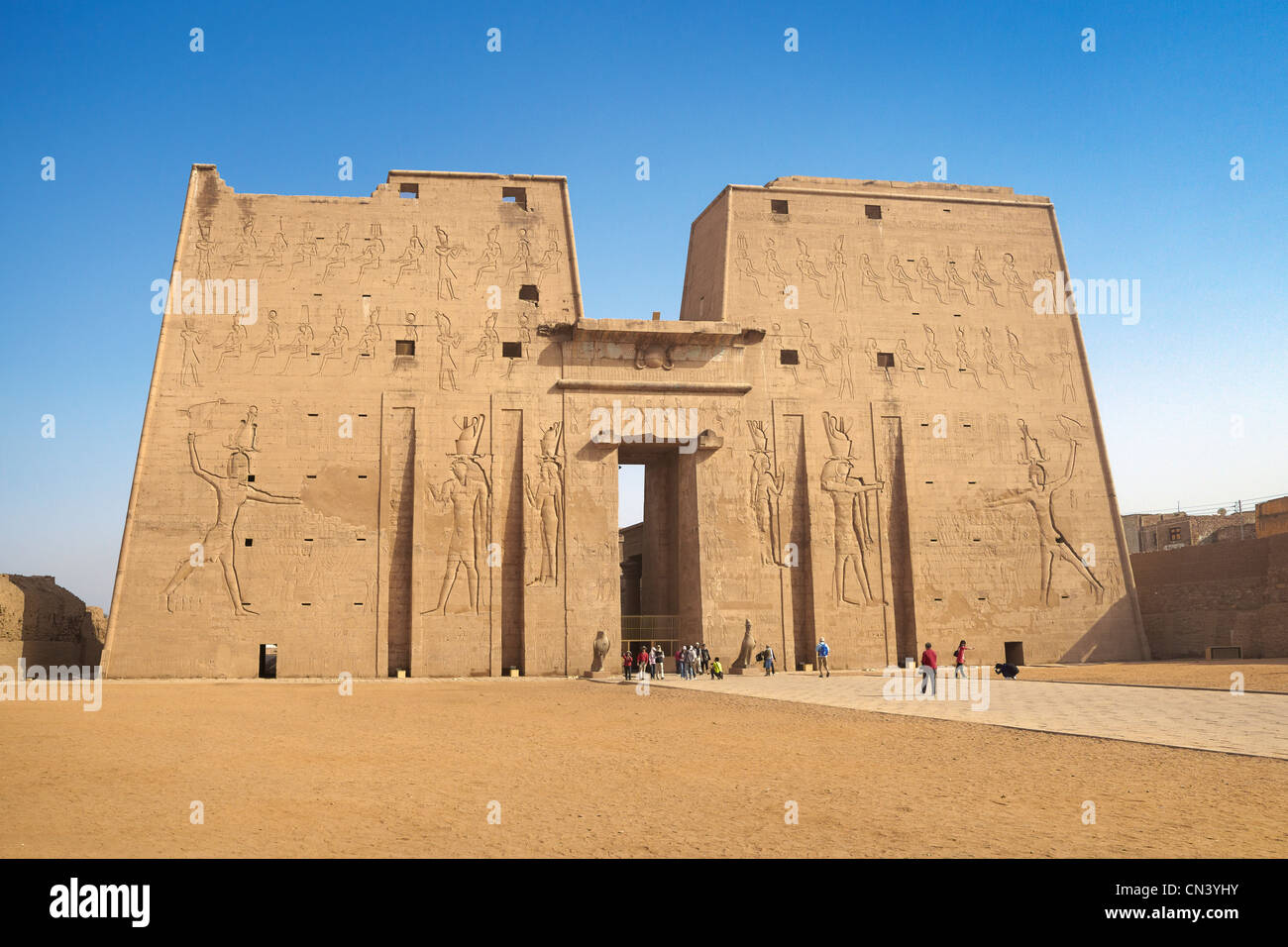 Egypt - Edfu, Temple of Horus Stock Photo - Alamy
