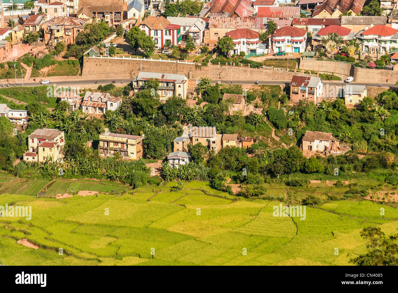 The town of Fianarantsoa, Madagascar highlands Stock Photo - Alamy
