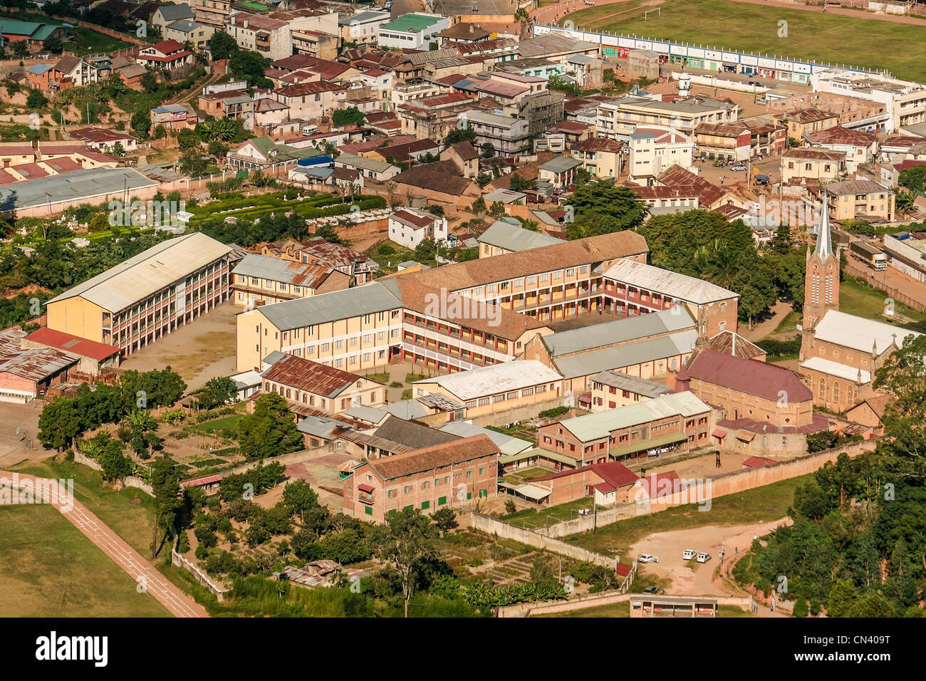 The old town of Fianarantsoa, Madagascar highlands Stock Photo - Alamy