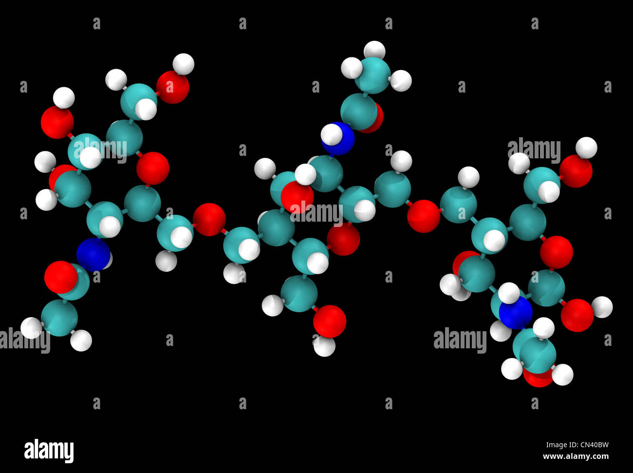 3D molecular model of chitin Stock Photo - Alamy