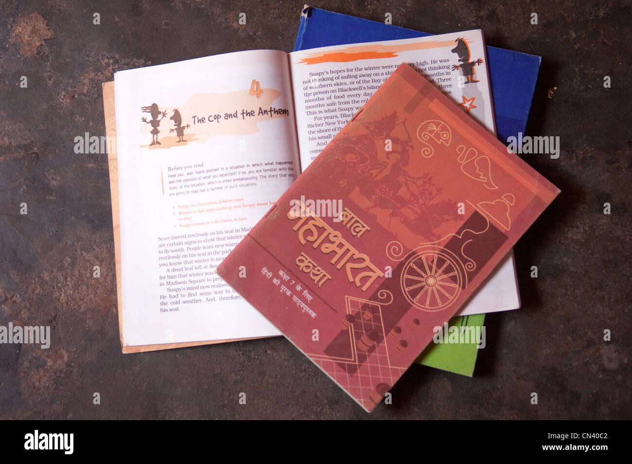 Indian school textbooks hi-res stock photography and images - Alamy