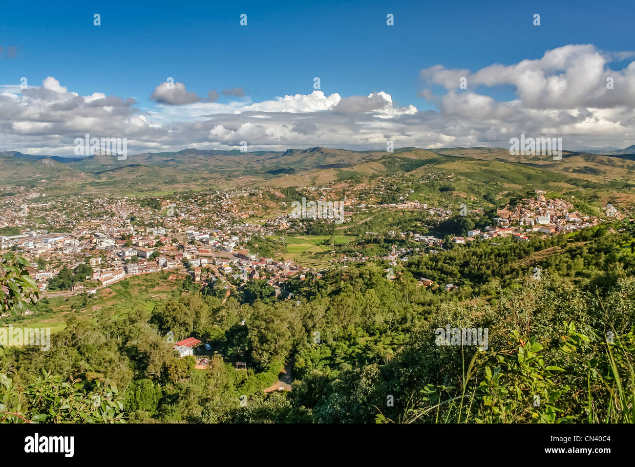 The town of Fianarantsoa, Madagascar highlands Stock Photo - Alamy